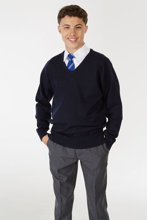Pull lycée col V – Uniforme & Compagnie